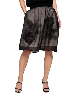 NIC+ZOE Embroidered Mesh Skirt - Black Multi