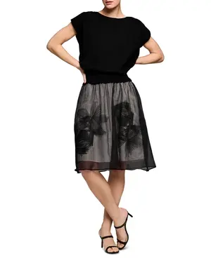 NIC+ZOE Embroidered Mesh Skirt