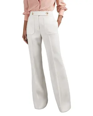 REISS Lily Occasion Flare Trousers - White