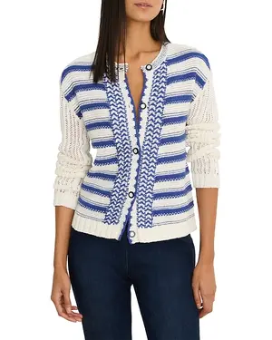 NIC+ZOE Painted Porcelain Cardigan - Blue Multi