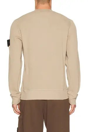 Stone Island Waffle Crew Neck Sweatshirt - Desert