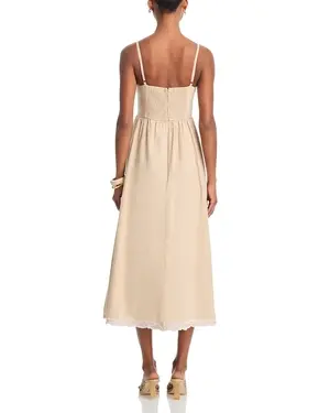 Moon River Embroidered Midi Dress