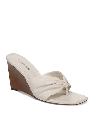 Veronica Beard Verronica Beard Tullia Wedge Sandals - Ecru