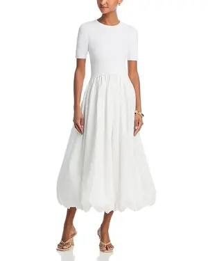 Moon River Bubble Skirt Midi Dress