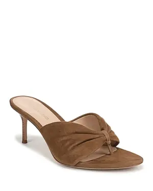 Veronica Beard Tullia Dress Sandals - Chestnut