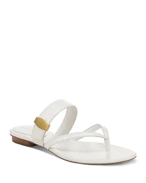 Veronica Beard Salva Dash Flat Sandals - Coconut