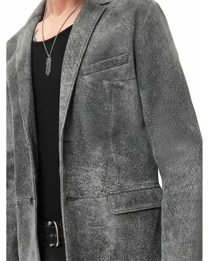 John Varvatos Winston Two Button Leather Jacket