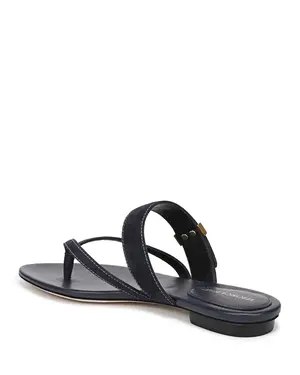 Veronica Beard Salva Dash Flat Sandals - Navy
