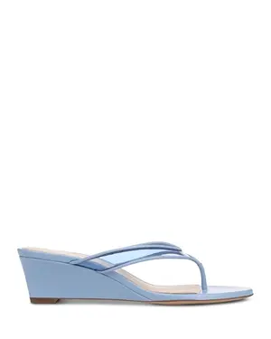 Veronica Beard Clea Wedge Sandals - Blue