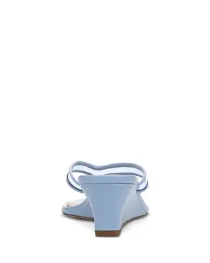 Veronica Beard Clea Wedge Sandals - Blue