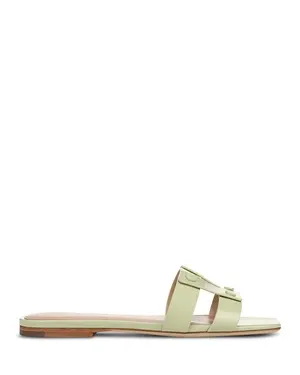 Veronica Beard Via Leather Slide Sandals
