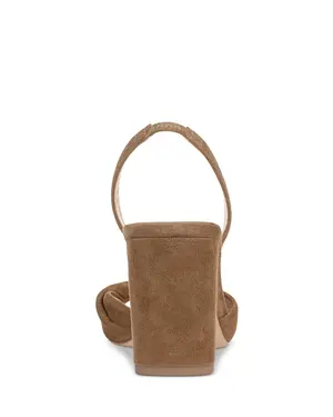Veronica Beard Tullia Block Heel Sandals - Chestnut