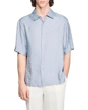 Sandro Jacquard Cross Shirt - Misc