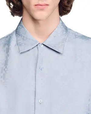 Sandro Jacquard Cross Shirt - Misc