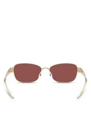 Tory Burch Rectangular Sunglasses, 55mm - Dark Violet