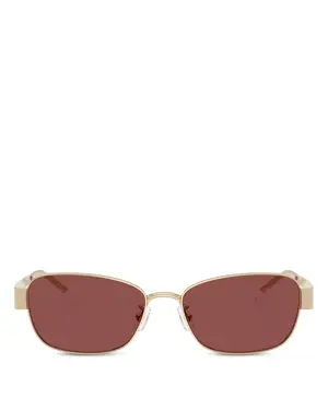 Tory Burch Rectangular Sunglasses, 55mm - Dark Violet