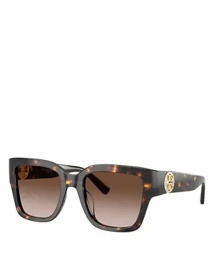 Tory Burch Square Sunglasses, 52mm - Brown Tortoise