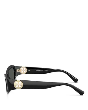 Tory Burch Rectangular Sunglasses, 55mm - Black