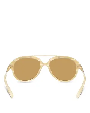 Tory Burch Aviator Sunglasses 56mm - Ivory