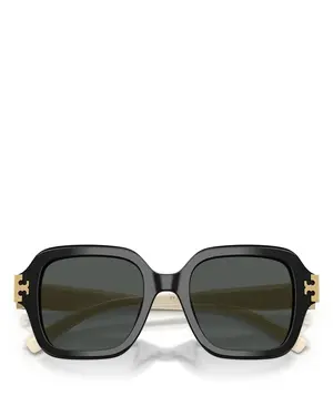 Tory Burch Square Sunglasses, 51mm - Black