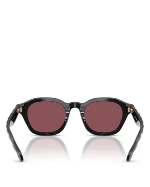 Tory Burch Round Frame Sunglasses - Black