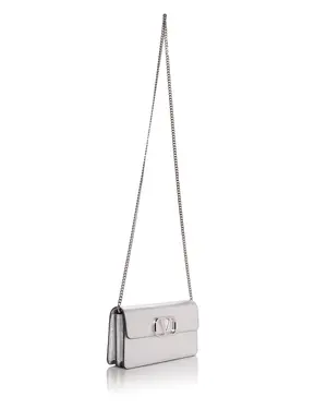 Valentino Garavani Vlogo Leather Wallet On Chain