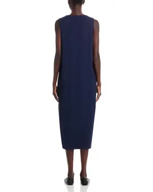 Eileen Fisher Stretch Jersey Knit Oval Dress - Ink