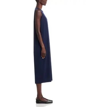 Eileen Fisher Stretch Jersey Knit Oval Dress - Ink