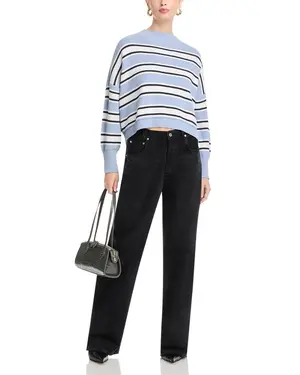 Aqua Stripe Drop Shoulder Sweater Exclusive