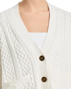 Aqua Cable Knit Cardigan