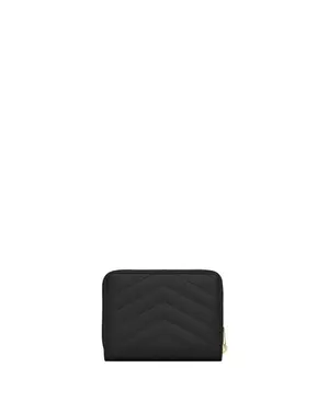 Saint Laurent Cassandre Matelassaa Compact Zip Around Wallet