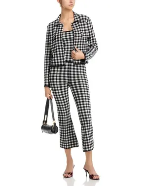 Aqua Gingham Knit Pants Exclusive - Black/white