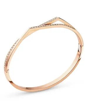 REPOSSI 18k Antifer Diamond V-shape Bangle Bracelet - Rose Gold