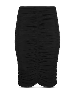 L'Agence Isodora Mesh Ruched Midi Skirt