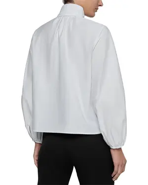 L'Agence Deon Tie Neck Blouse - White