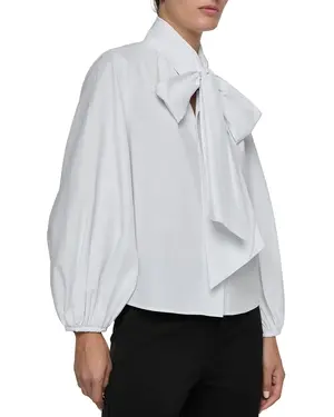 L'Agence Deon Tie Neck Blouse - White