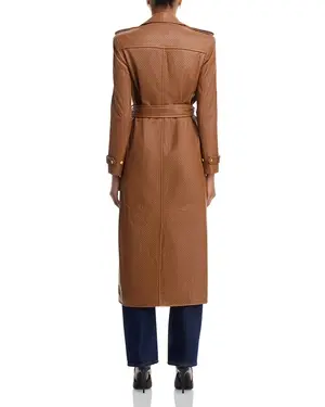 L'Agence Baylee Leather Trench Coat