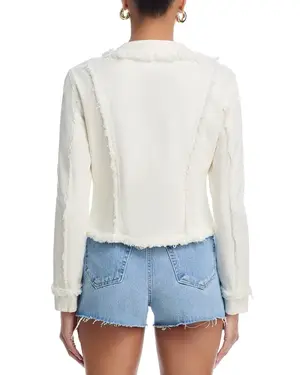 L'Agence Yarin Collarless Fray Jacket