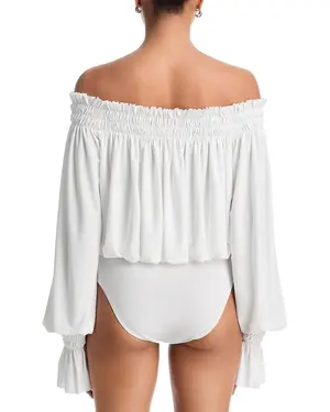 Norma Kamali Peasant Bodysuit