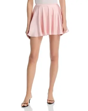 Norma Kamali Flared Mini Skirt - Ballet Pink