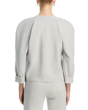 Norma Kamali Bomber 1980s Sweatshirt - Light Heather Grey