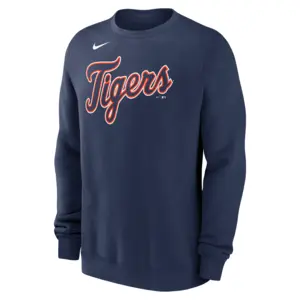 Nike Detroit Tigers Wordmark Mlb Pullover Crew