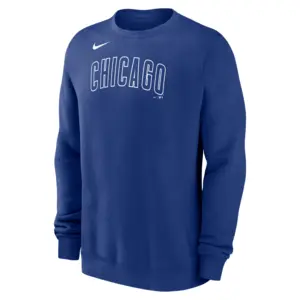 Nike Chicago Cubs Wordmark Mlb Pullover Crew