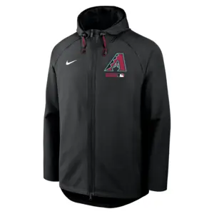 Nike Arizona Diamondbacks Authentic Collection Therma-fit Mlb Full-zip Hooded Jacket - Black