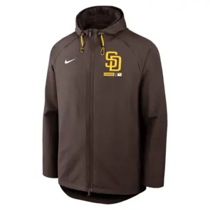 Nike San Diego Padres Authentic Collection Therma-fit Mlb Full-zip Hooded Jacket - Brown