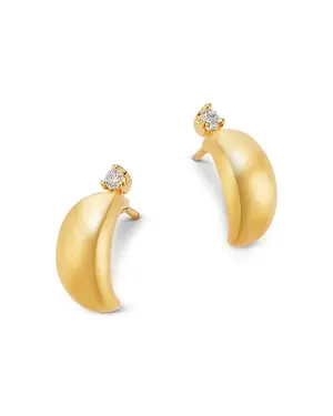 Zoe Chicco 14k Gold Diamond Huggie Hoop Earrings - Yellow Gold