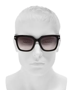 TOM FORD Selby Square Sunglasses, 55mm - Black