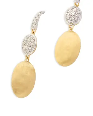 Marco Bicego 18k Gold Diamond Siviglia Drop Earrings - White/gold