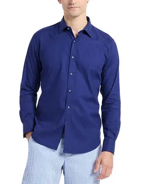 Robert Graham Hudson Long Sleeve Woven Shirt - Navy