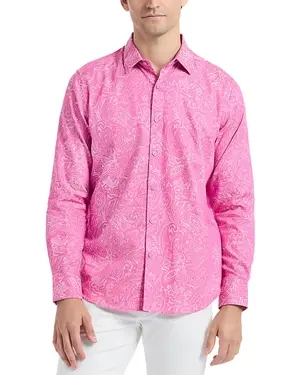 Robert Graham Hudson Long Sleeve Woven Shirt - Pink